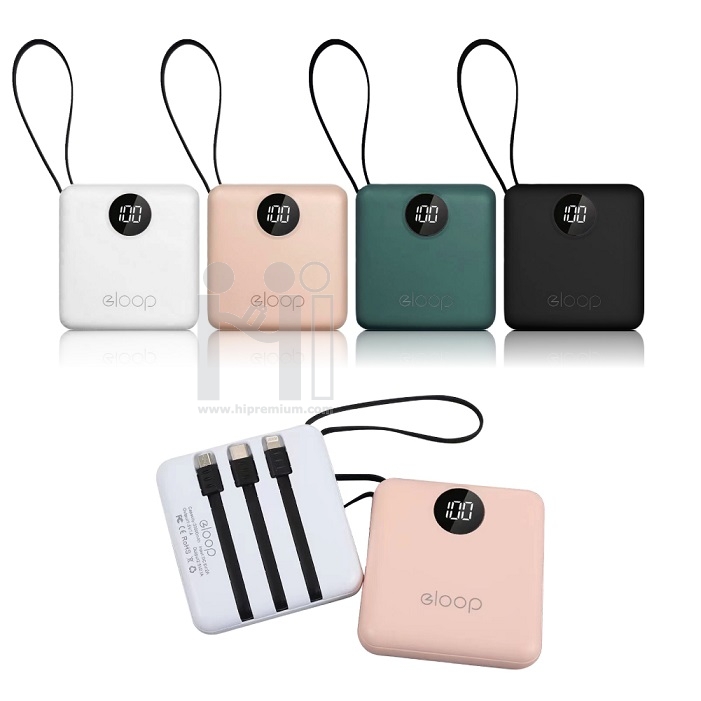 Eloop E31 ของแท้ Power bank มีสายชาร์จในตัว3สาย Eloop E31, Eloop E31 ของแท้, แบตเตอรี่สำรอง ...